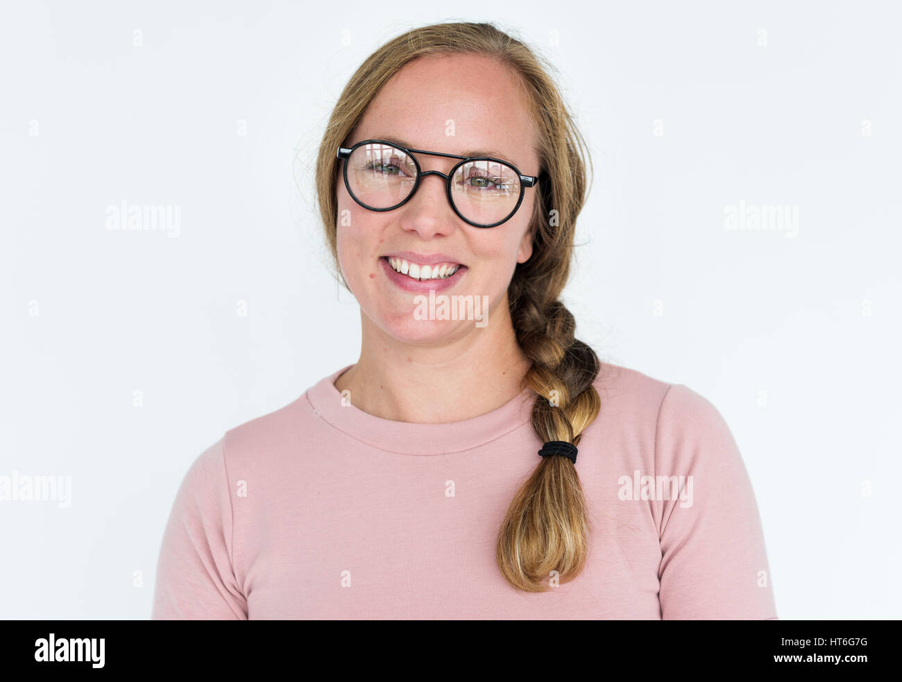 Woman Smiling Happiness Portrait Concept Stock Photo - Alamy