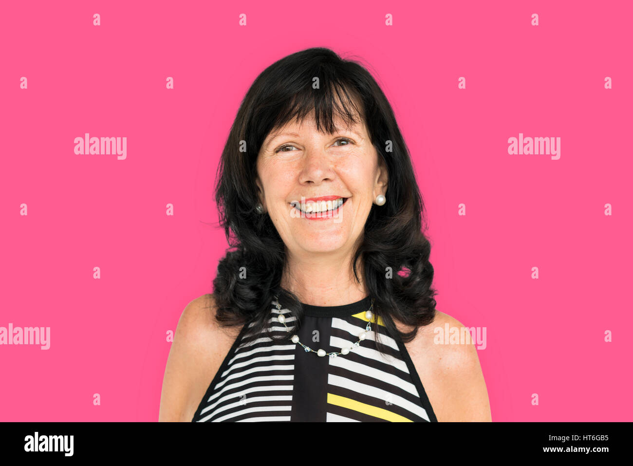 Senior Adult Woman Smiling Happiness Portrait Stock Photo - Alamy