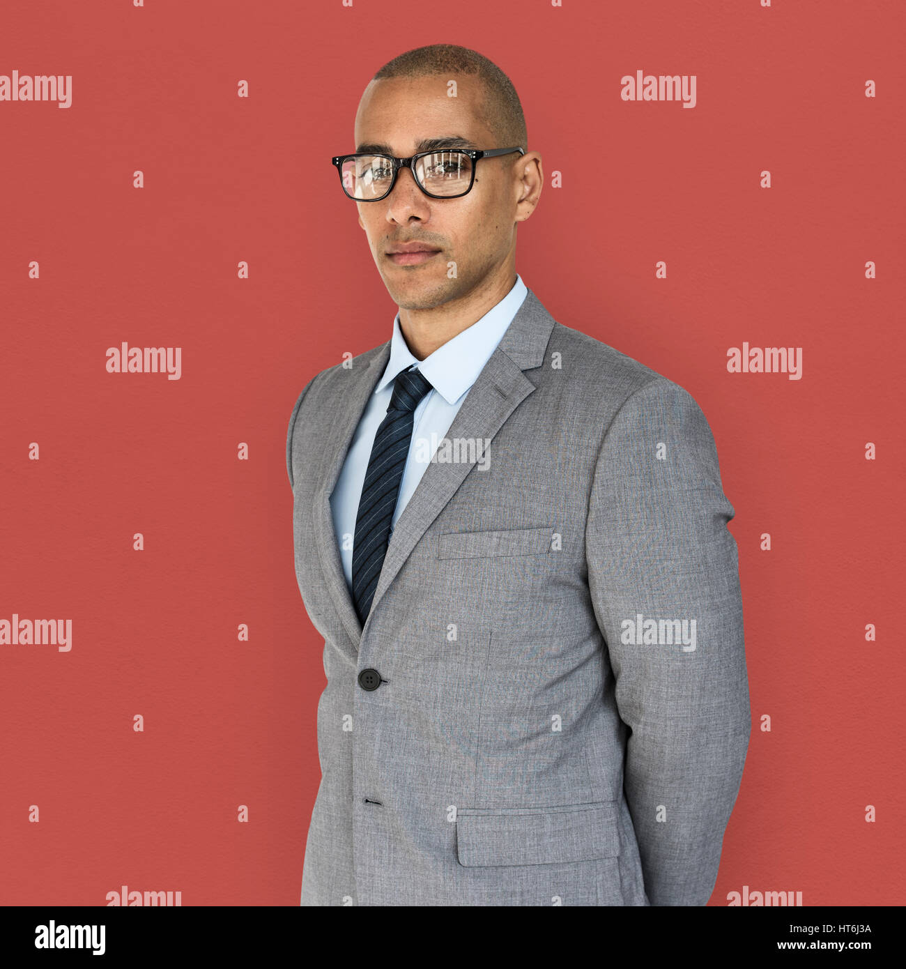 African Descent Business Man Standing Stock Photo - Alamy