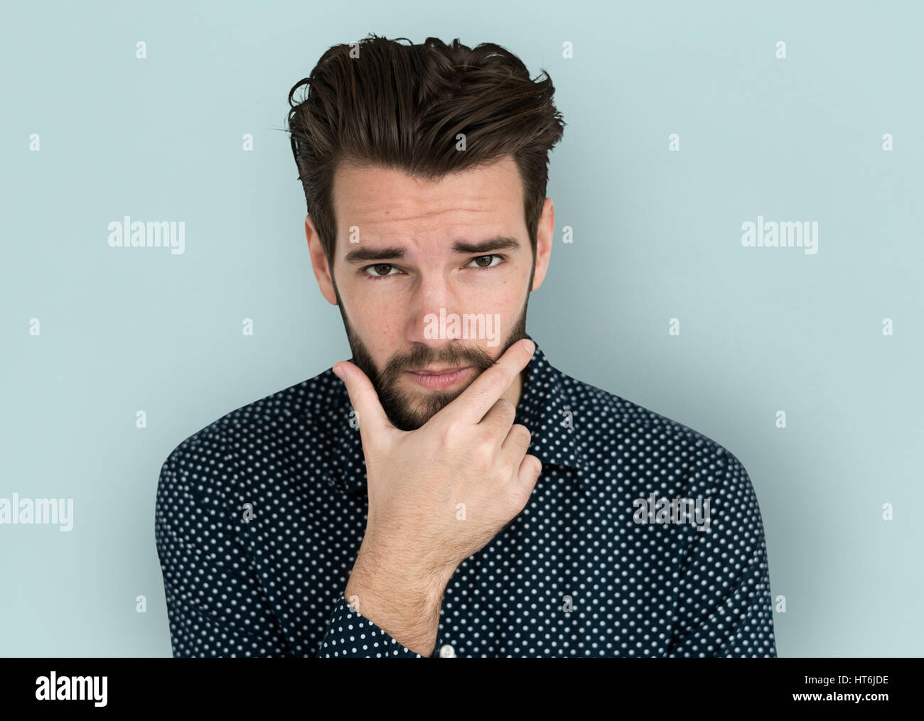 Caucasian Casual Shoot Cool Pose Stock Photo - Alamy