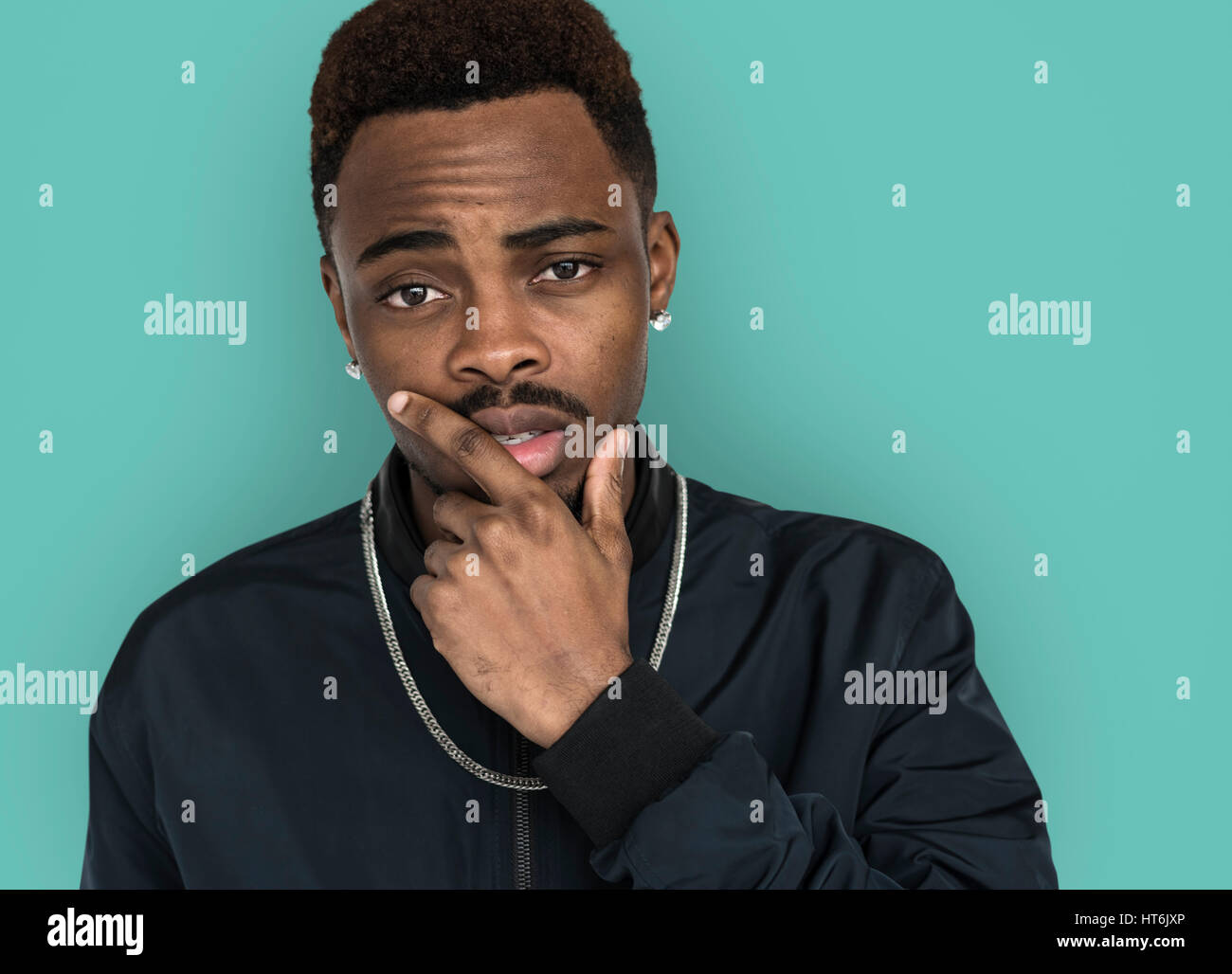 African Descent Man Posing Stock Photo - Alamy