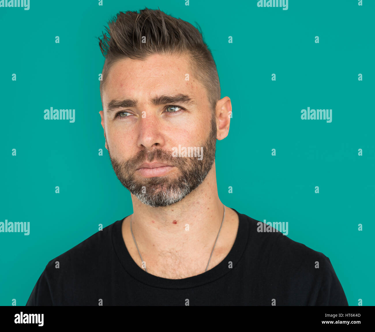Men Adult Spiky Hair Candid Stock Photo - Alamy