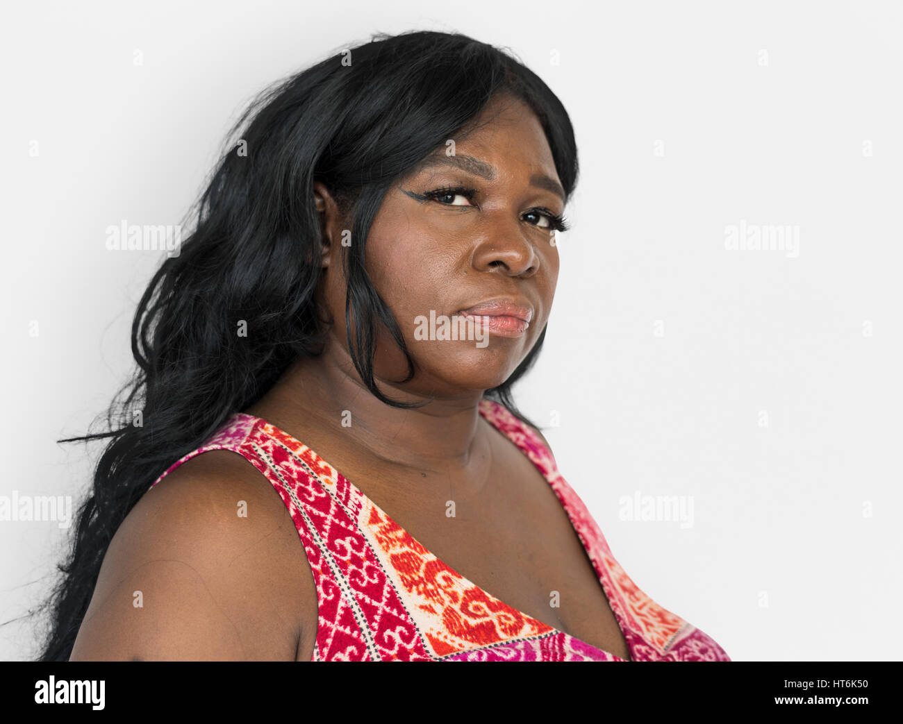 Women African American Face Expression Studio Stock Photo - Alamy