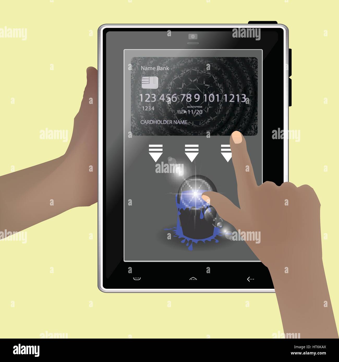 The concept of cleaning order through the Internet Stock Vector Image ...