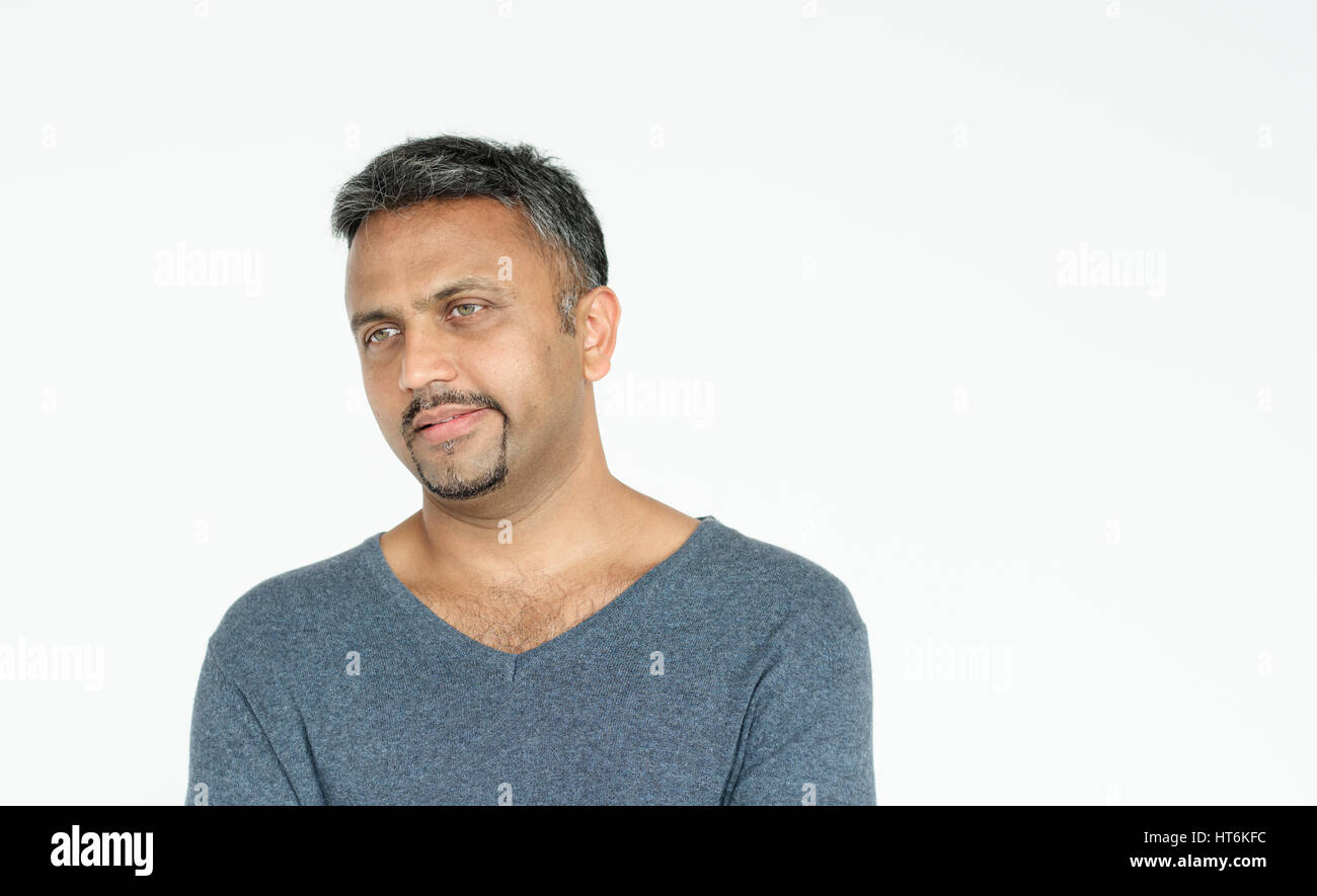 Indian guy thoughtful expression hi-res stock photography and images ...