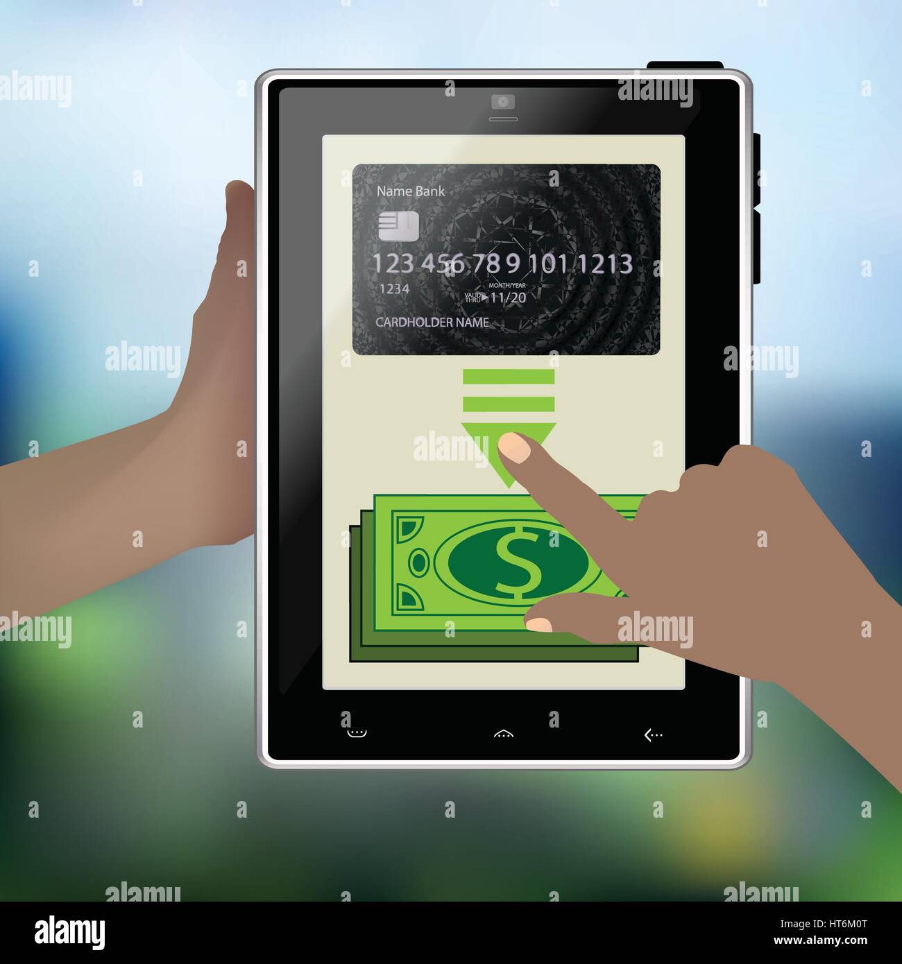 cashing money photo background Stock Vector Image & Art - Alamy