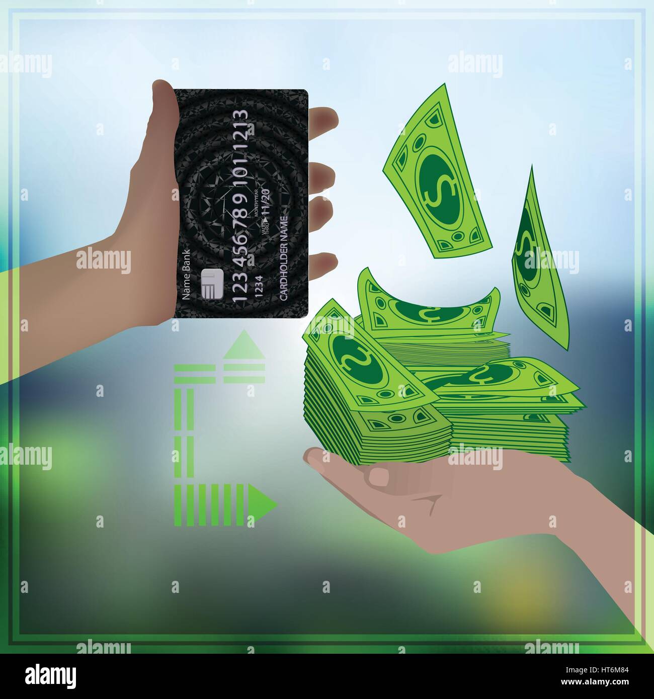 Shoppers background Stock Vector Images - Alamy