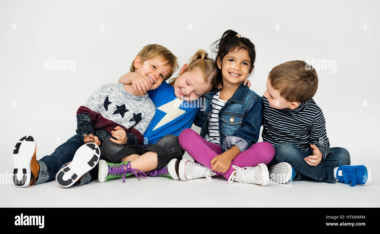 Studio People Kid Model Shoot Race Stock Photo - Alamy
