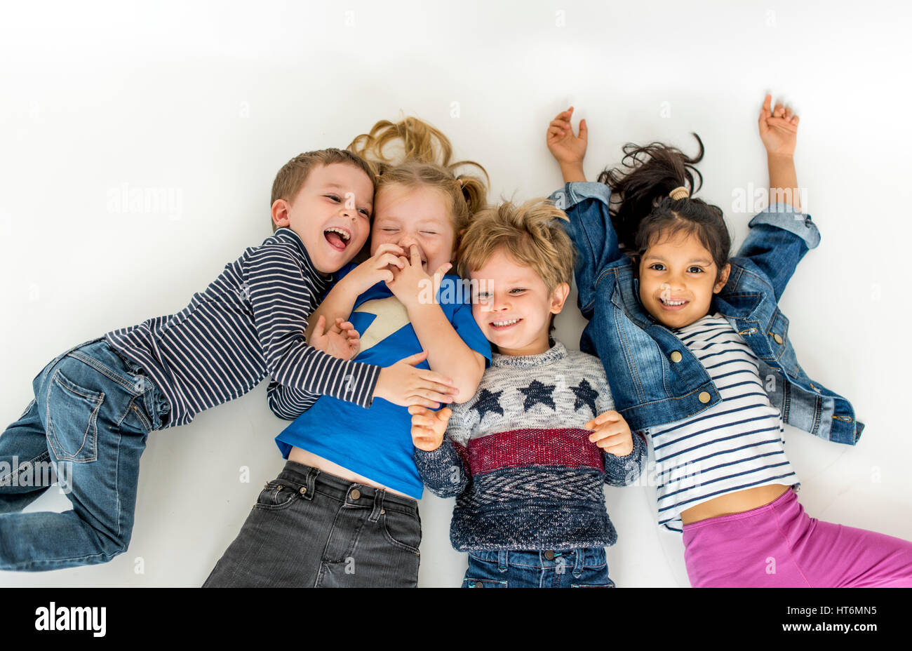 Studio People Kid Model Shoot Race Stock Photo - Alamy
