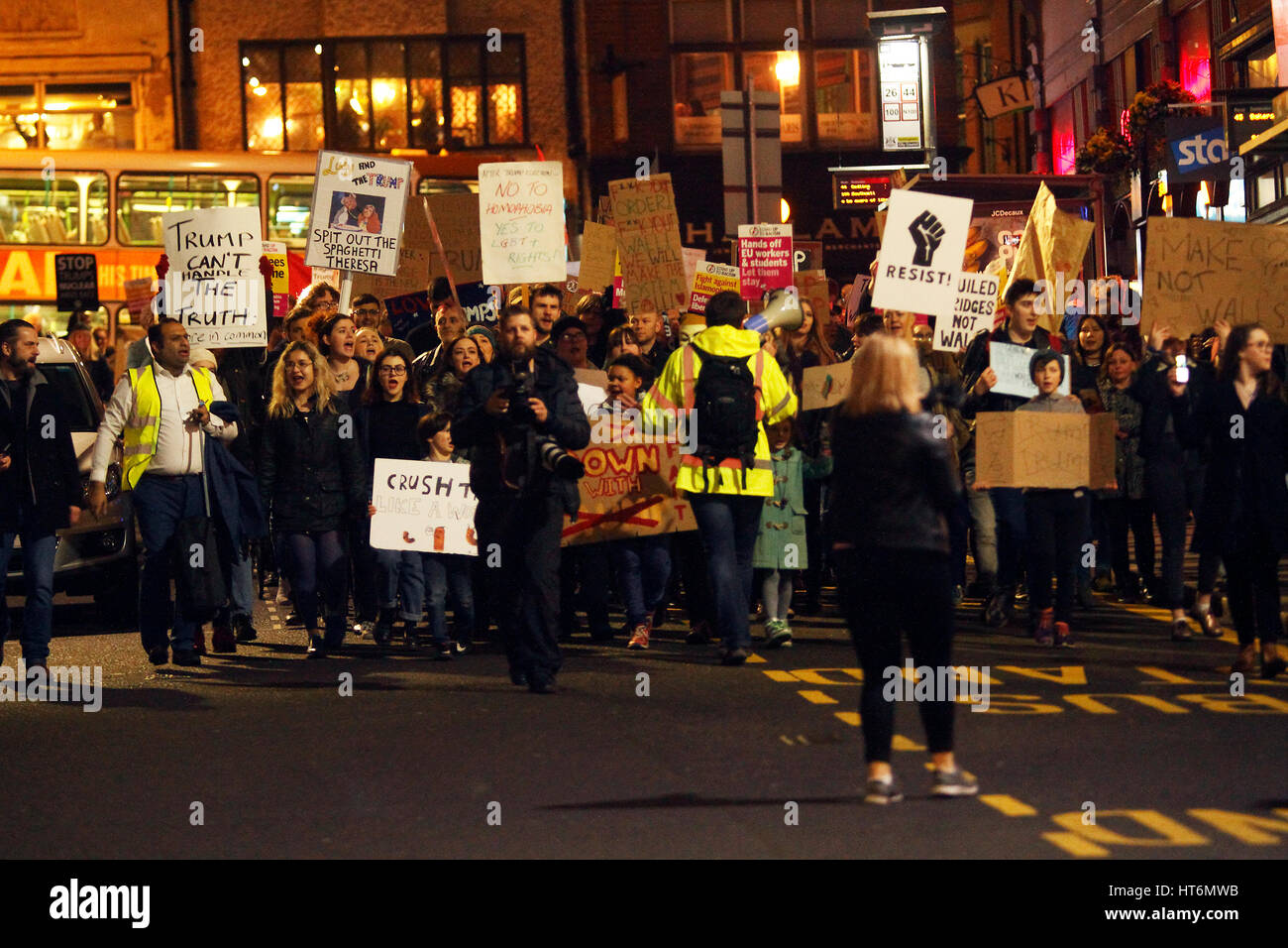 Anti-Trump Protest - Market Square - King Street, Nottingham 20/02/2017 ...