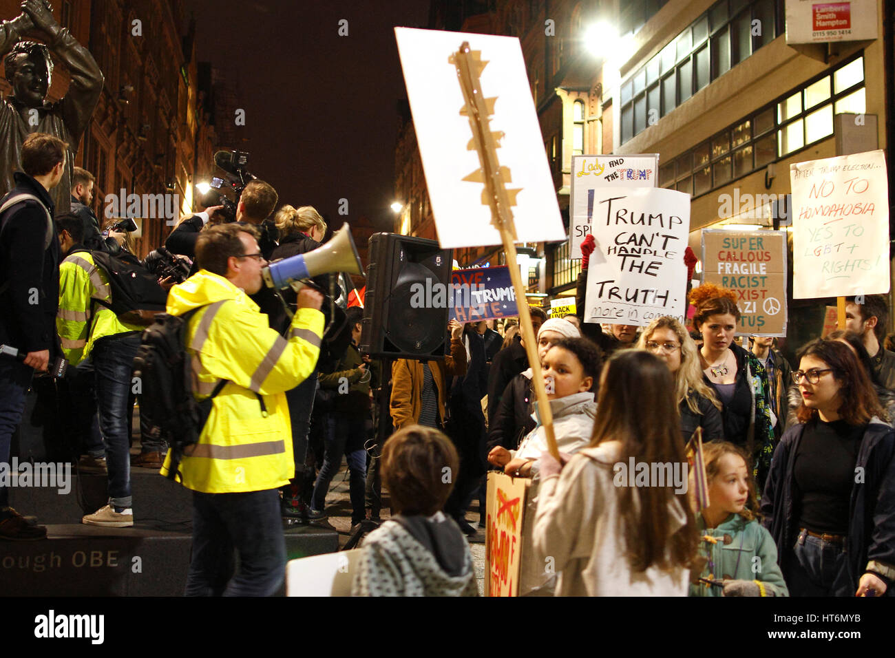 Anti-Trump Protest - Market Square - King Street, Nottingham 20/02/2017 ...