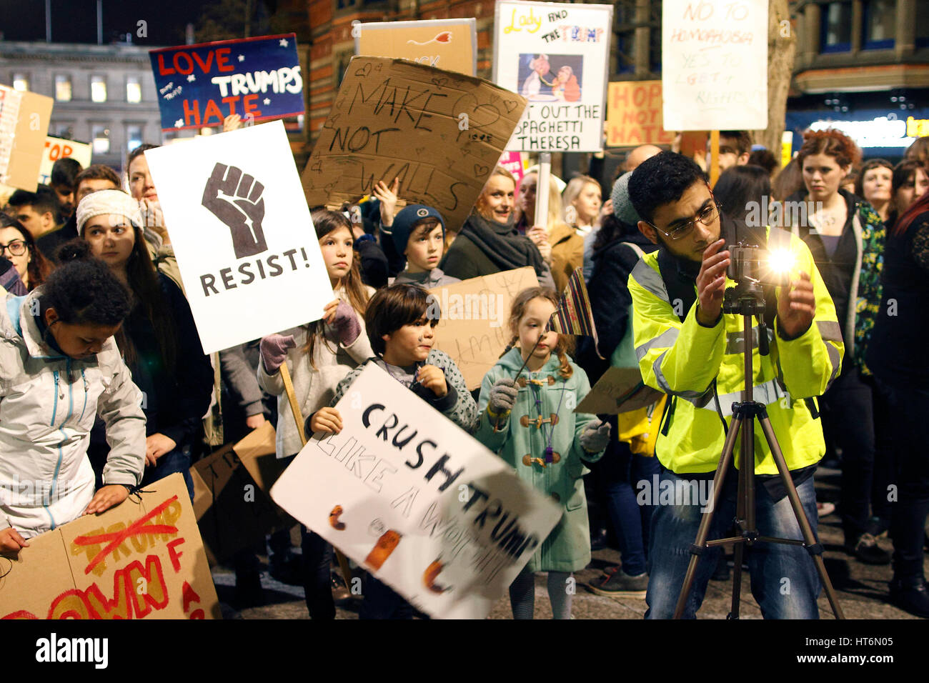 Anti-Trump Protest - Market Square - King Street, Nottingham 20/02/2017 ...