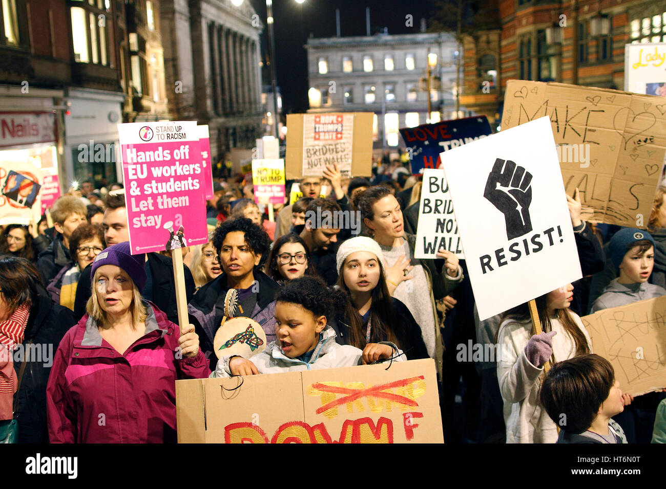 Anti-Trump Protest - Market Square - King Street, Nottingham 20/02/2017 ...