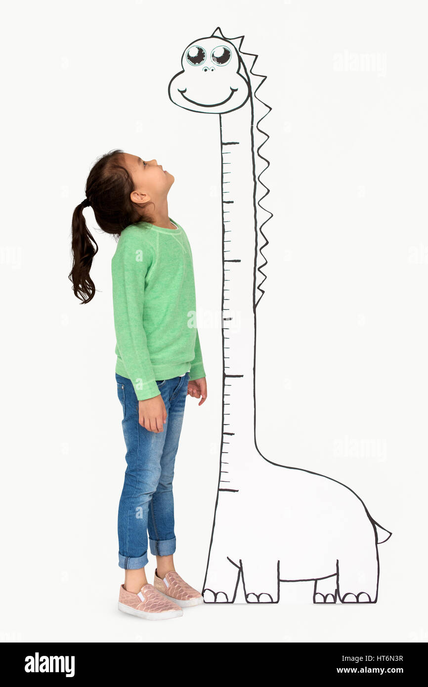 Tall Measure Height Child Growing Scale Stock Photo - Alamy