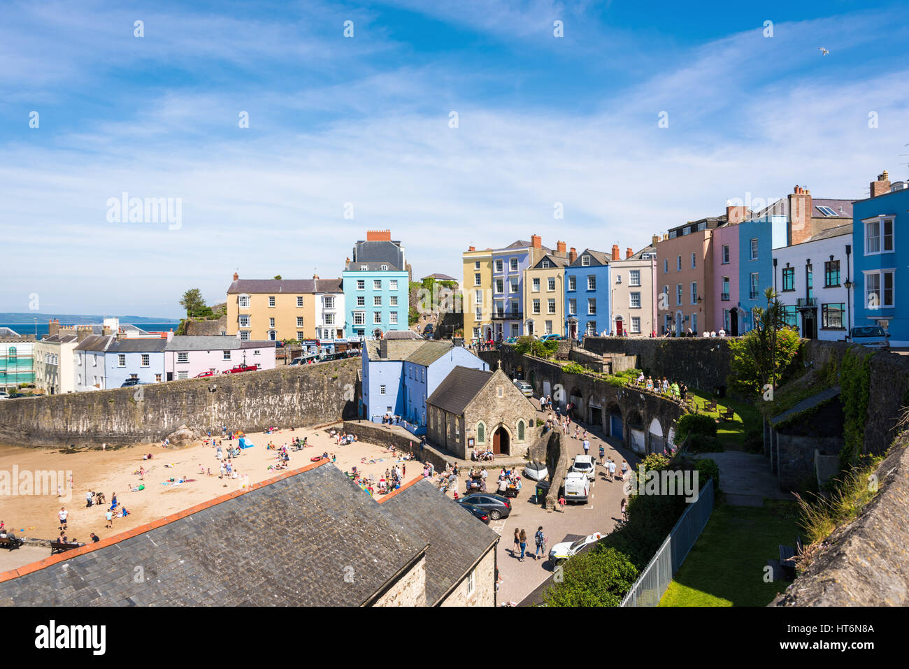 Tenby Harbour beach, Wales, UK Stock Photo - Alamy
