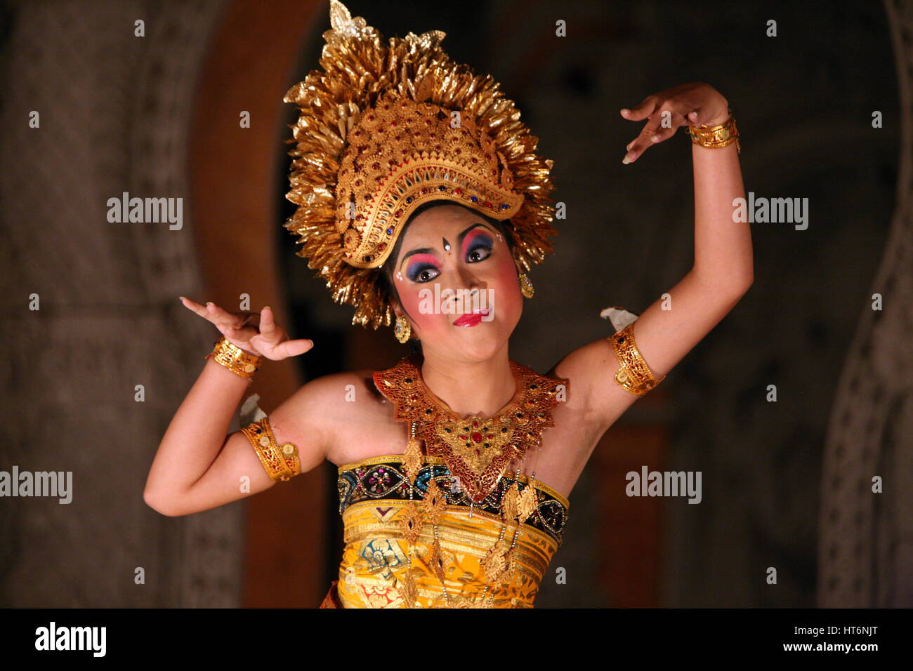 traditional Bali Dance in the town of Ubud of the island Bali in ...