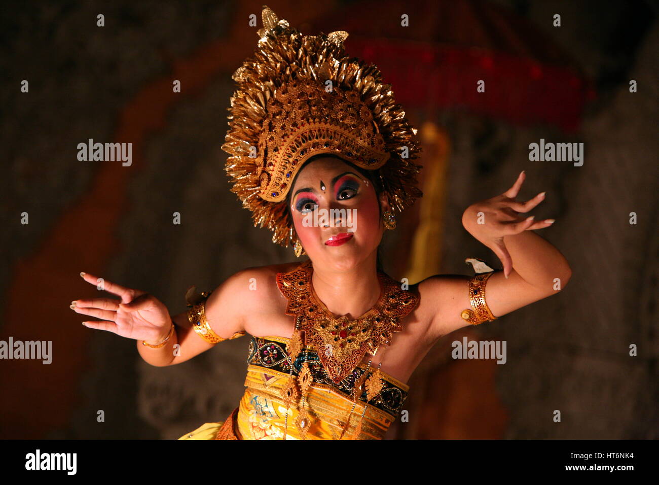 traditional Bali Dance in the town of Ubud of the island Bali in ...