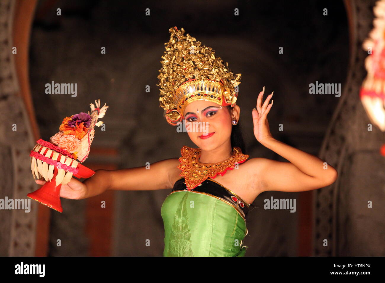 traditional Bali Dance in the town of Ubud of the island Bali in ...