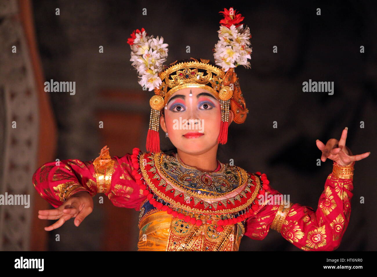 traditional Bali Dance in the town of Ubud of the island Bali in ...