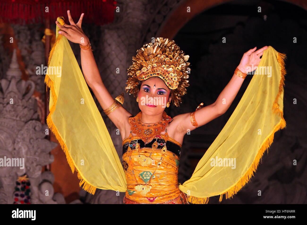 traditional Bali Dance in the town of Ubud of the island Bali in ...