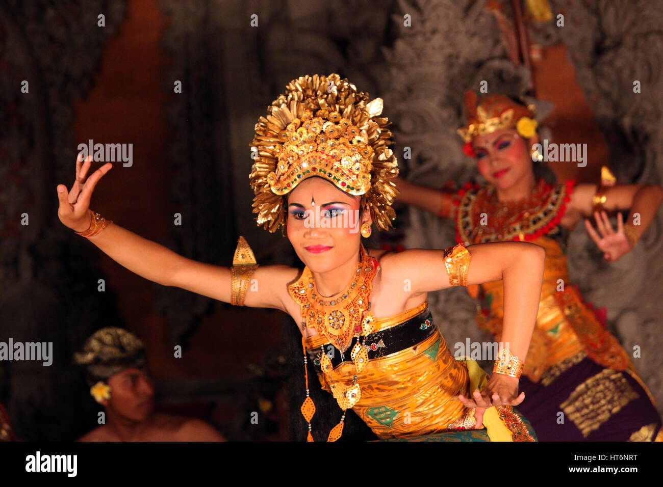 traditional Bali Dance in the town of Ubud of the island Bali in ...