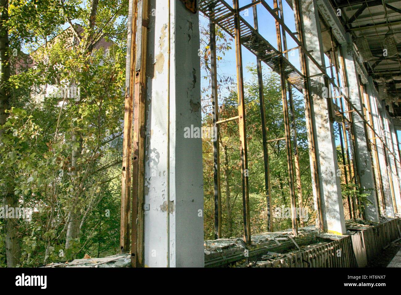 Abandoned Building Interior In Chernobyl Zone. Chornobyl Disaster Stock ...