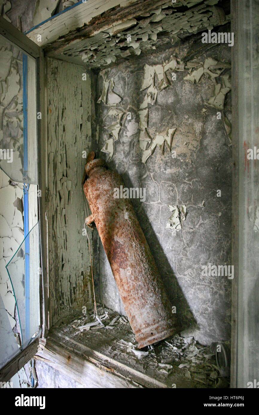 Abandoned Building Interior In Chernobyl Zone. Chornobyl Disaster Stock ...