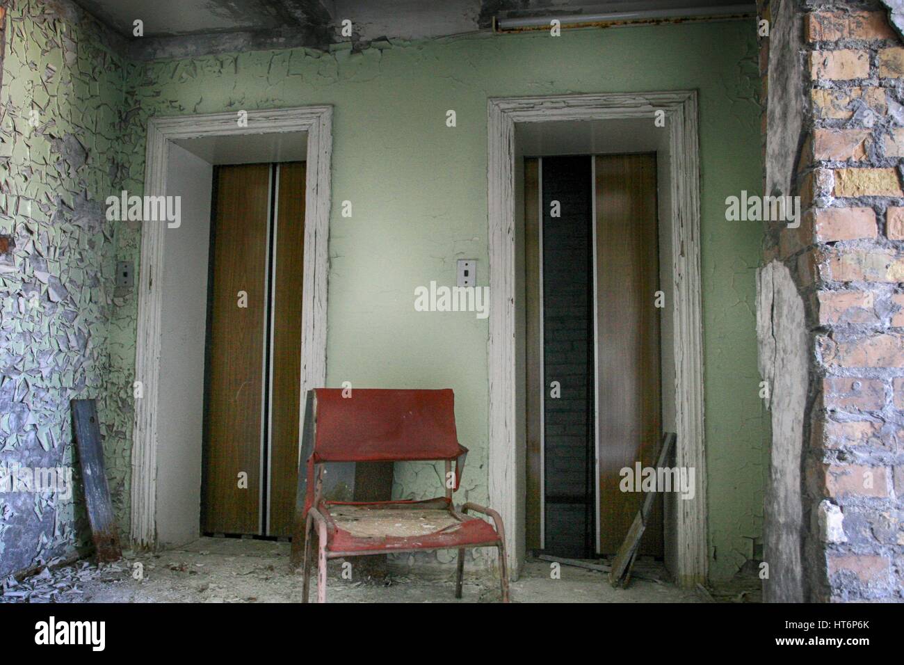 Abandoned Building Interior In Chernobyl Zone. Chornobyl Disaster Stock ...