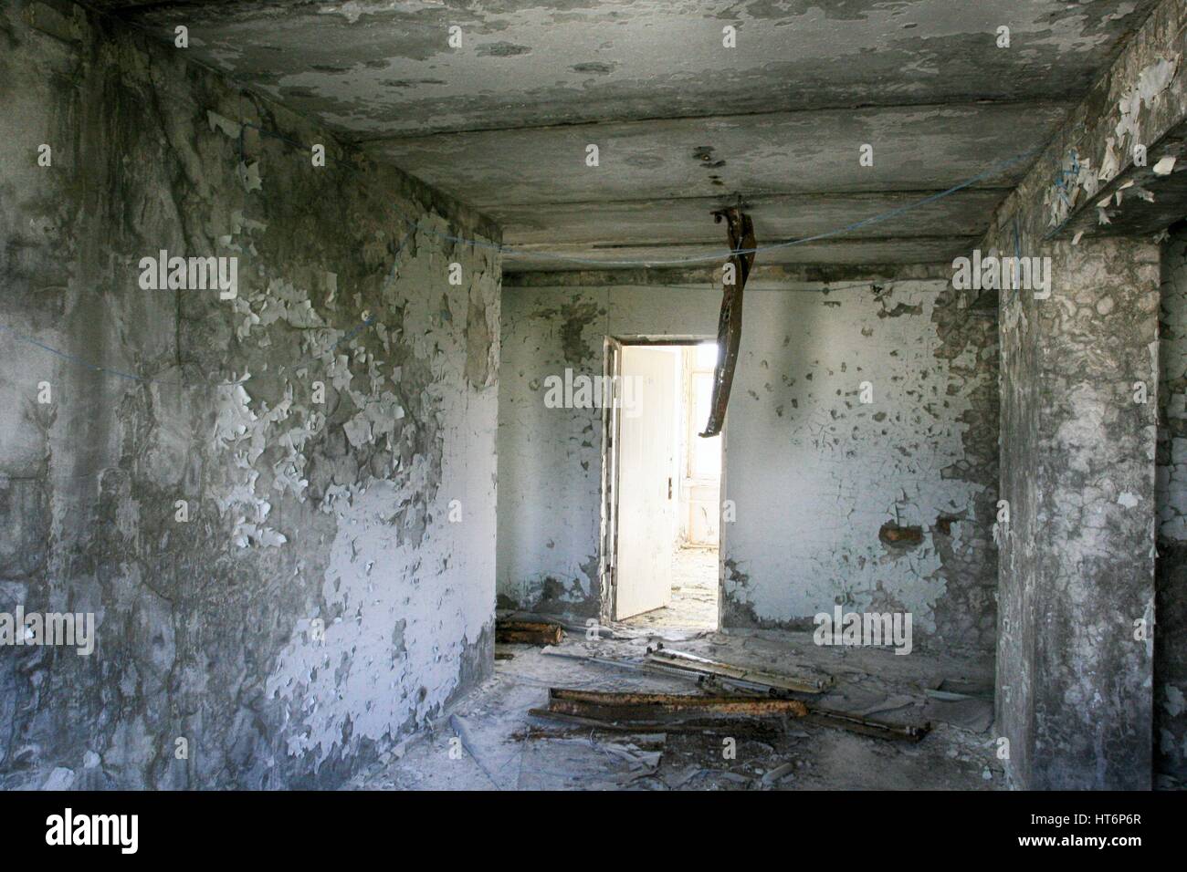 Abandoned Building Interior In Chernobyl Zone. Chornobyl Disaster Stock ...