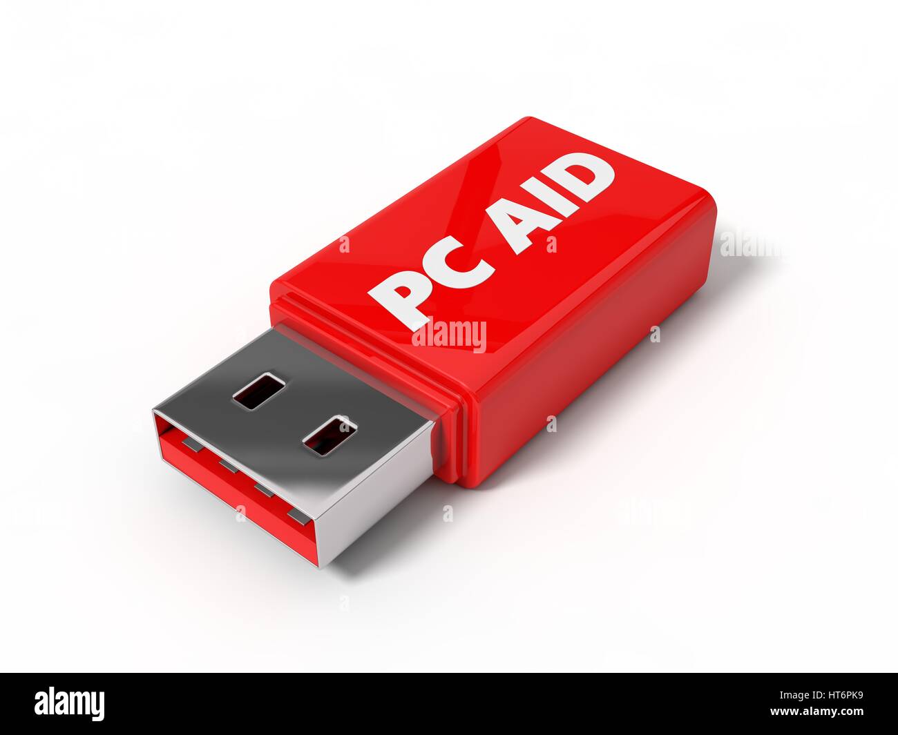 3d illustration of first aid usb stick. isolated on white Stock Photo ...