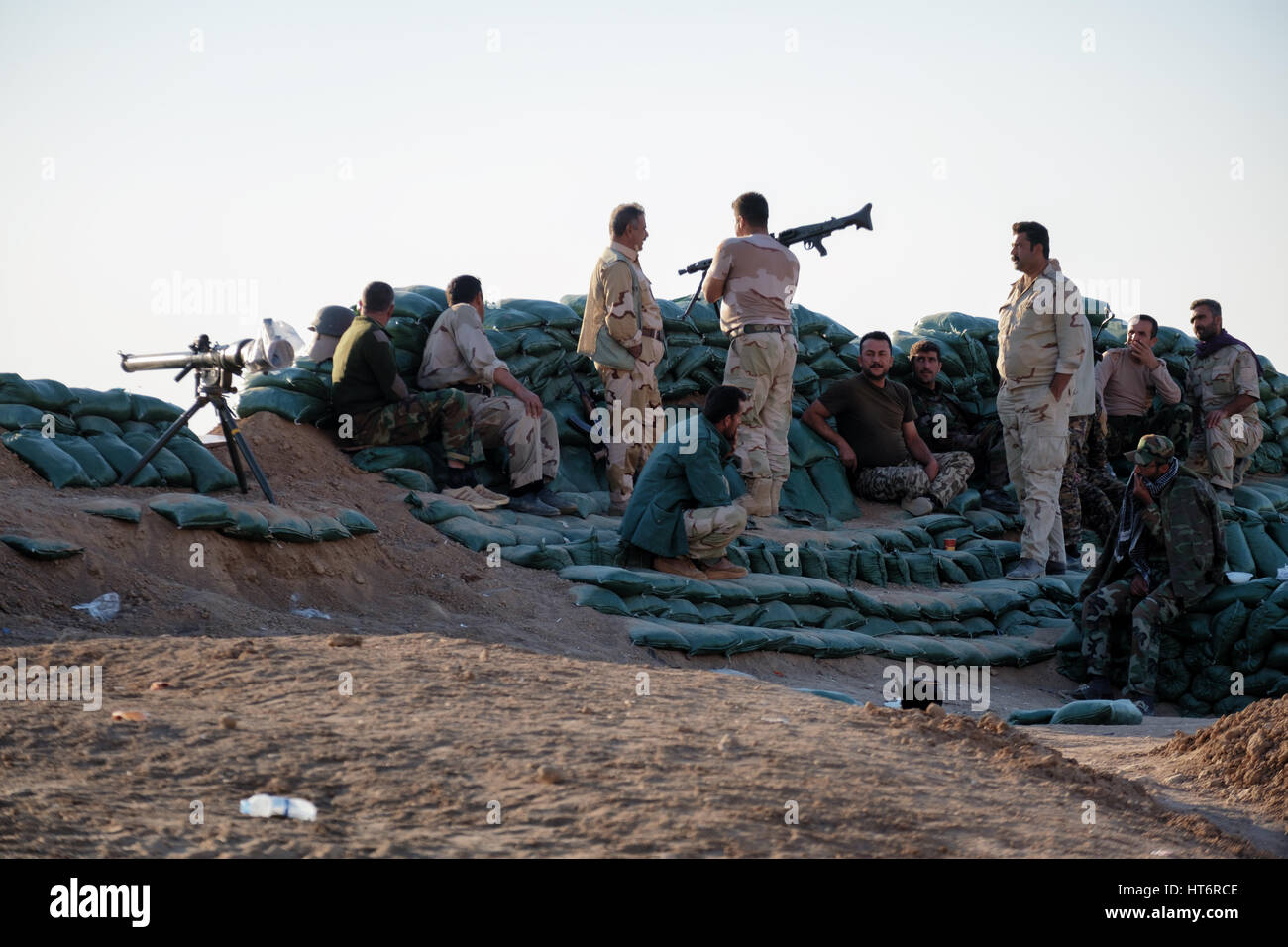 Kudish Peshmerga fighters on the front line with isis during Mosul ...
