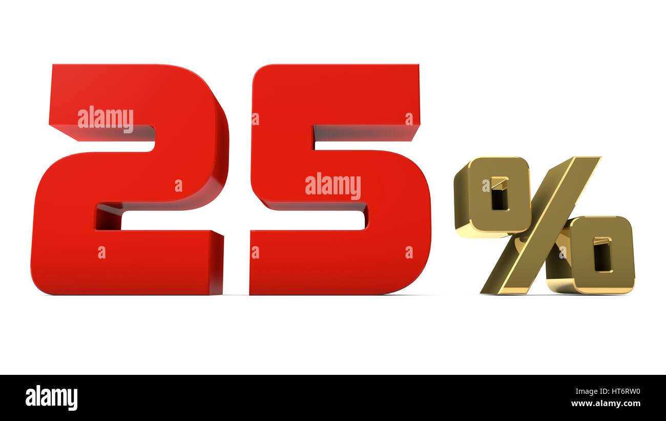 Gold 25 number 3d hi-res stock photography and images - Alamy