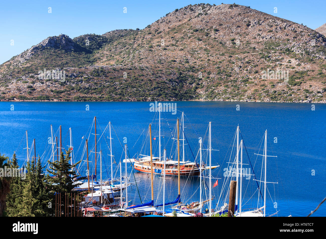 Bozburun gulet harbour, Bozburun Peninsula, Turkey Stock Photo - Alamy