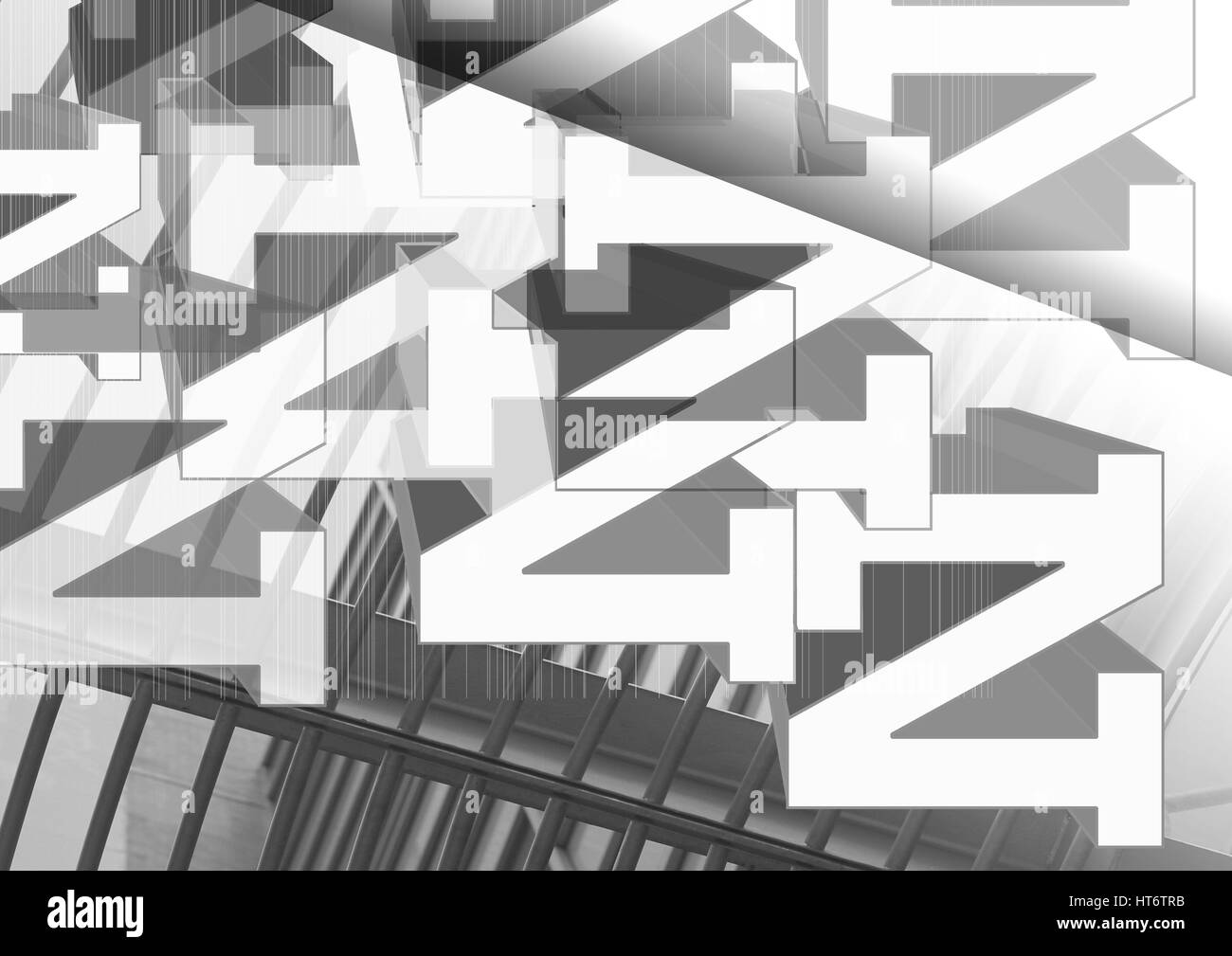 White black geometric alphabet Black and White Stock Photos & Images ...