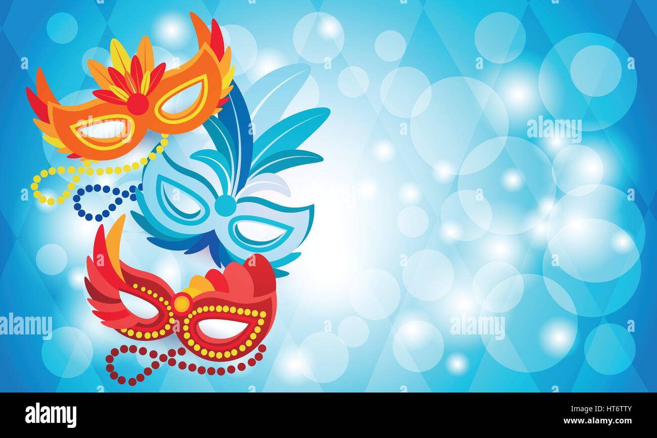 Colorful Mask Brazil Carnival Rio Holiday Party Celebration Stock ...