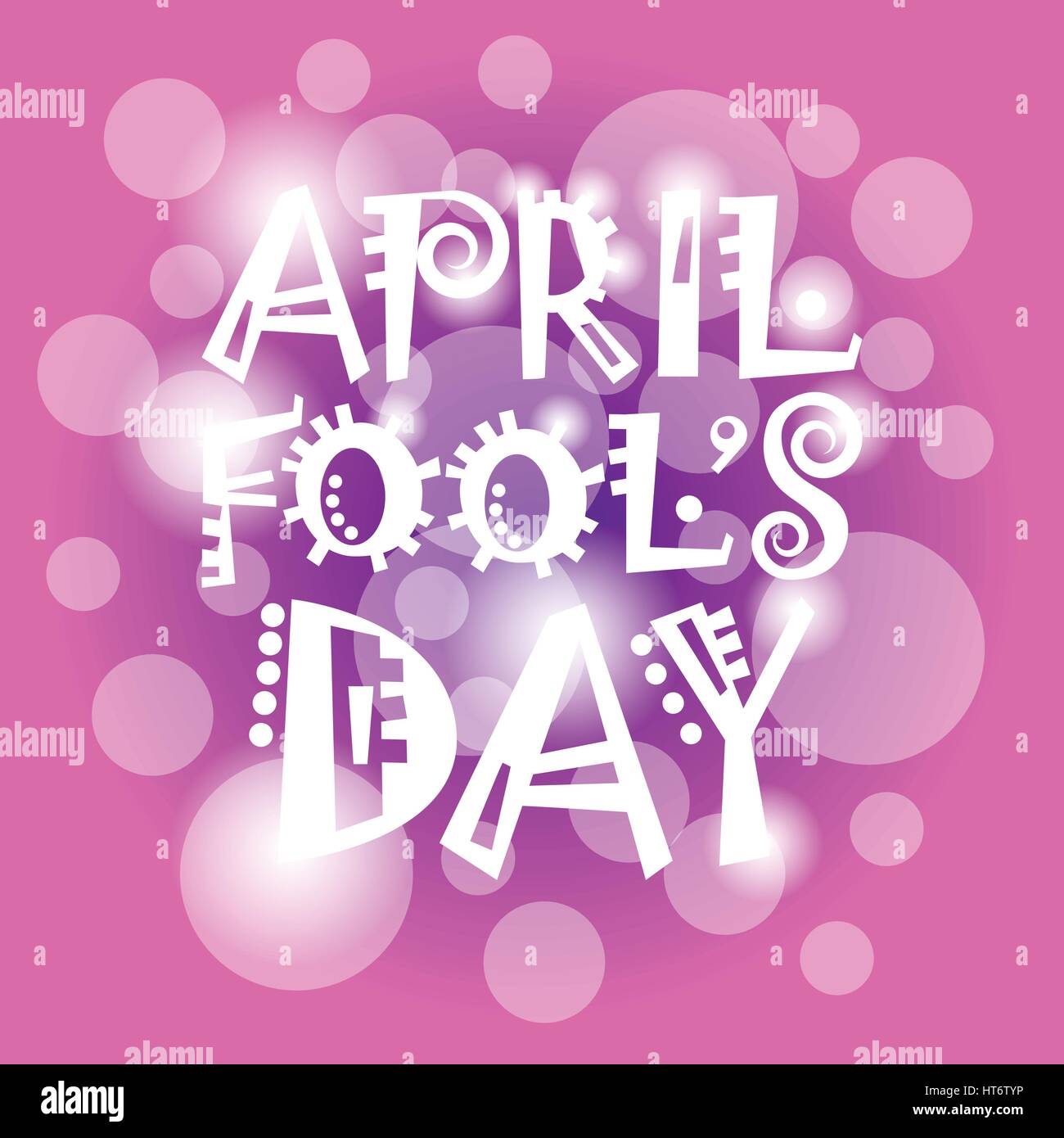 First April Fool Day Happy Holiday Greeting Card Stock Vector Image ...