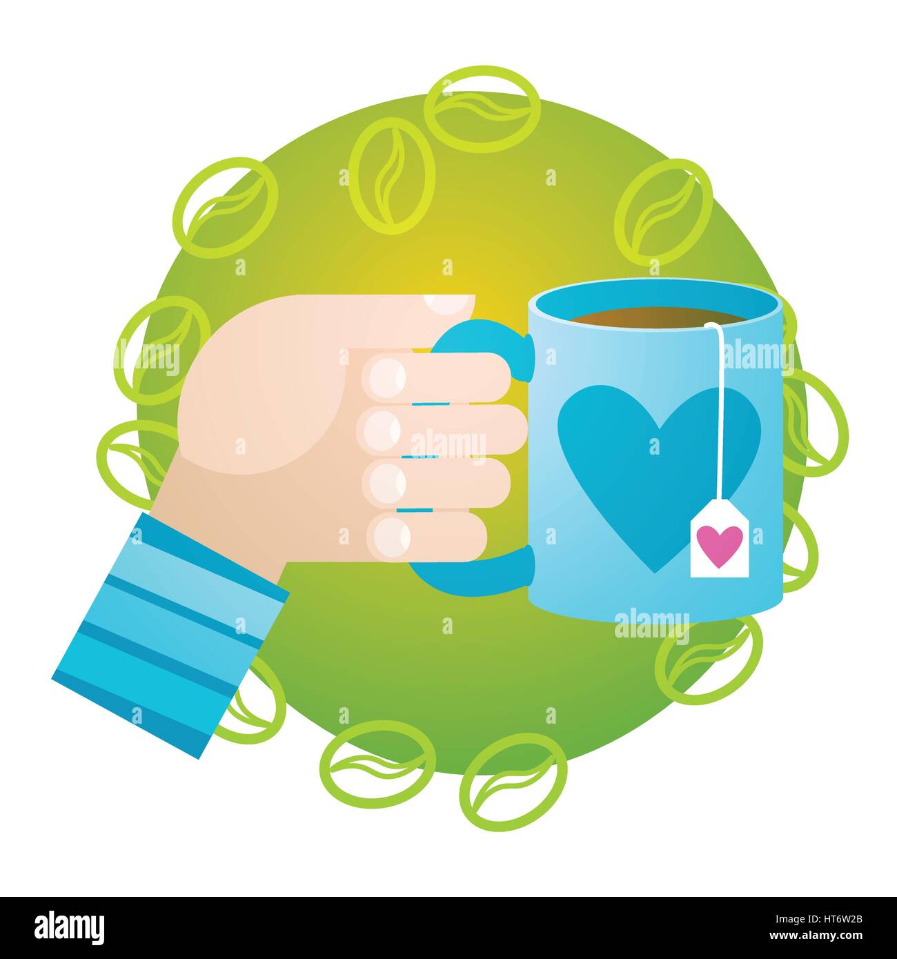 Tea break space Stock Vector Images - Alamy