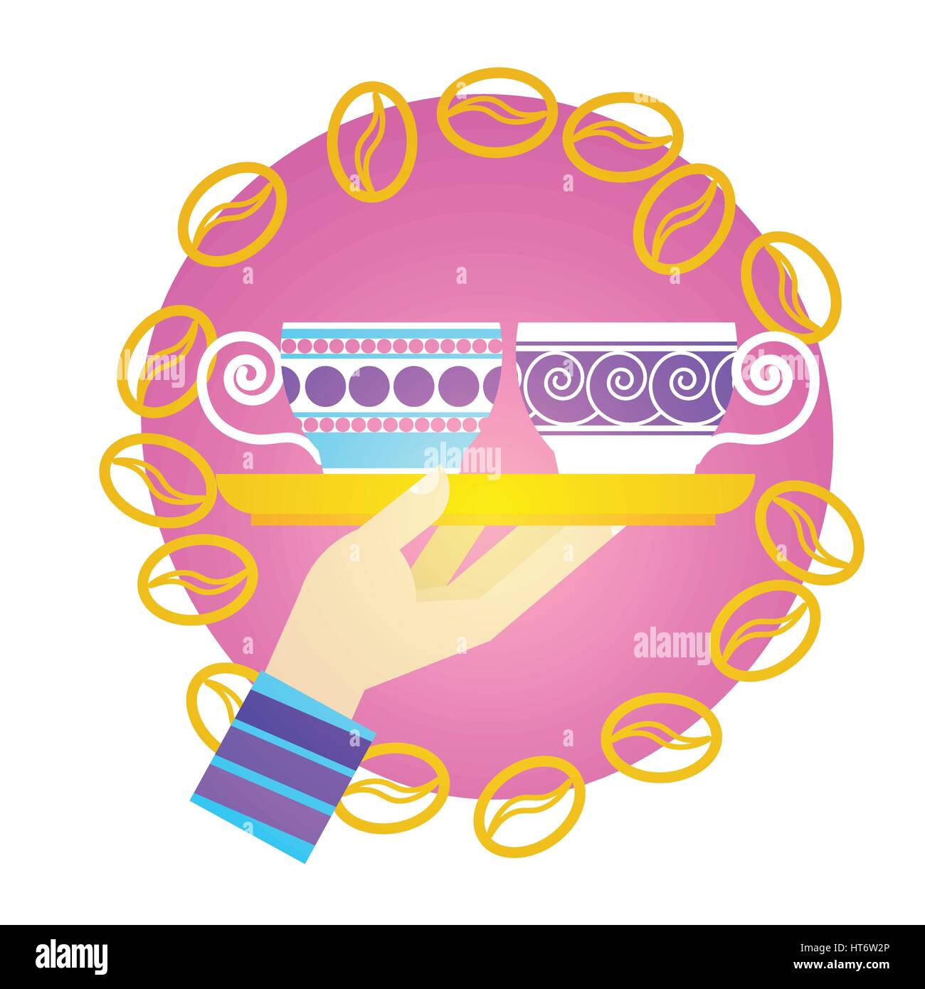 Tea break space Stock Vector Images - Alamy