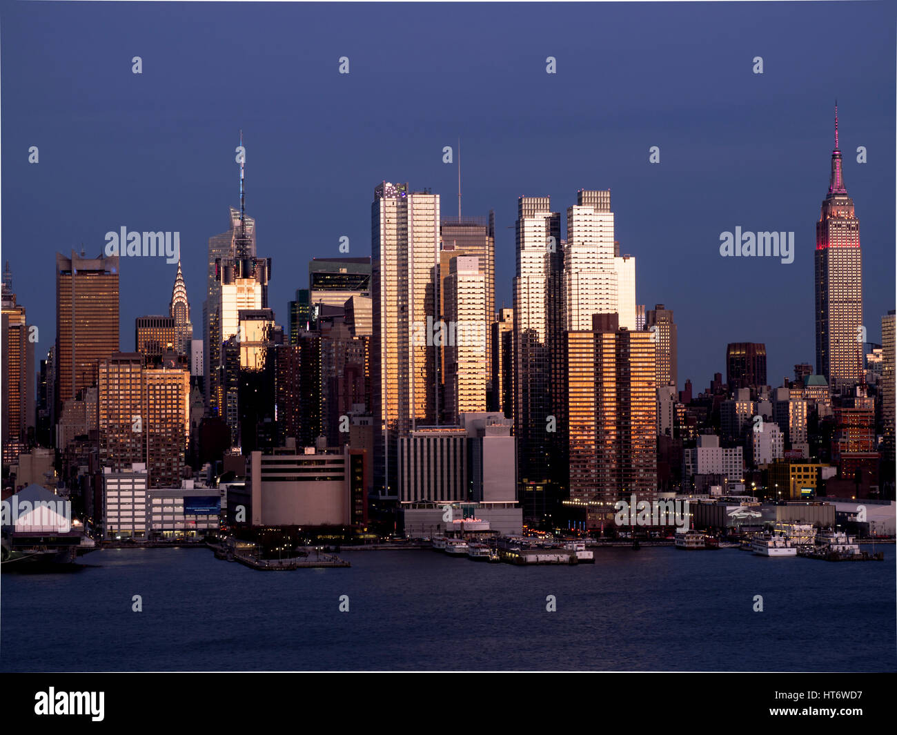NYC Mid town by blue hour Stock Photo - Alamy