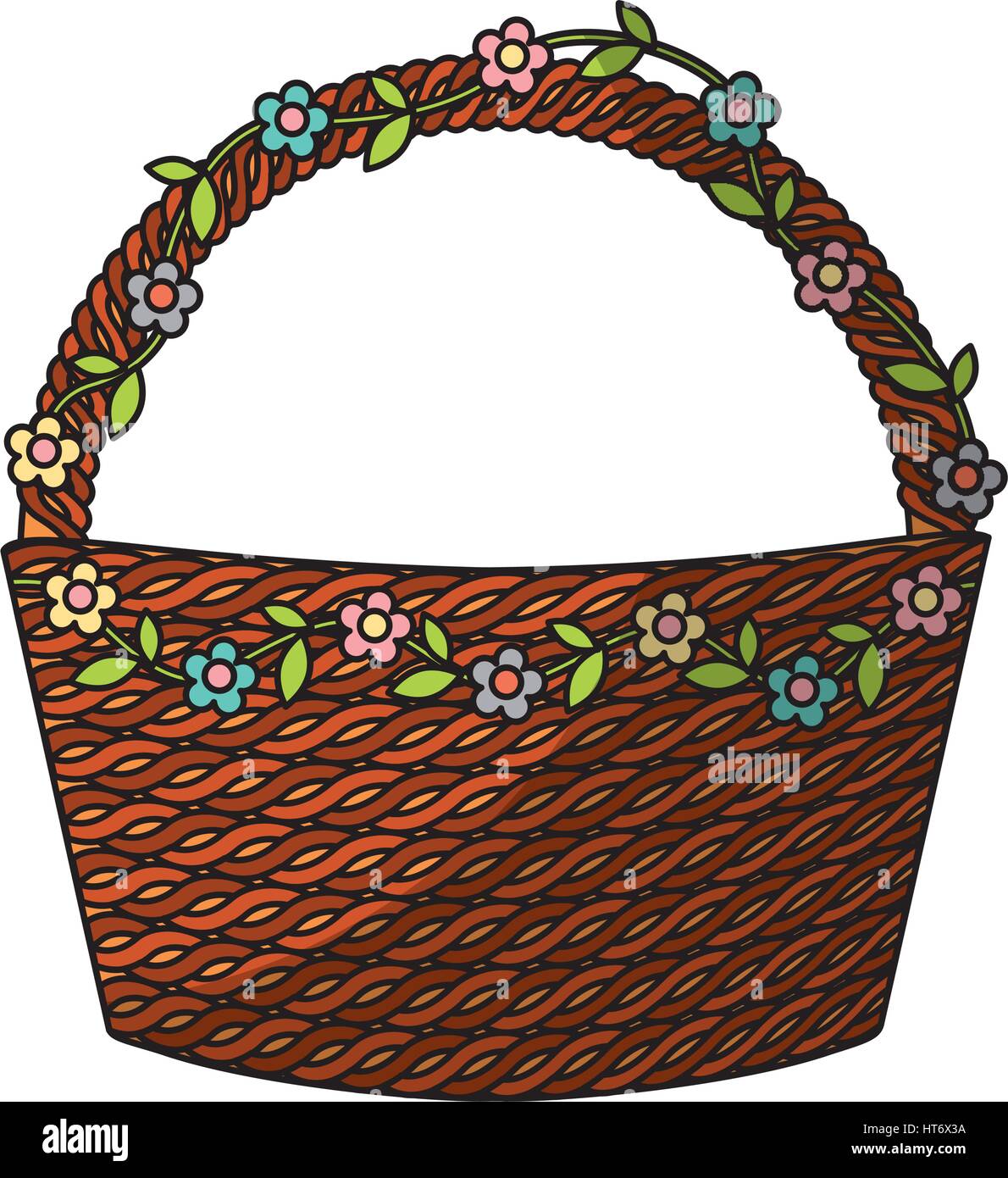 Empty Flower Basket Clip Art