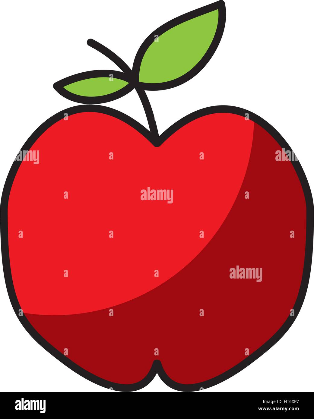 apple fresh fruit drawing icon Stock Vector Image & Art - Alamy
