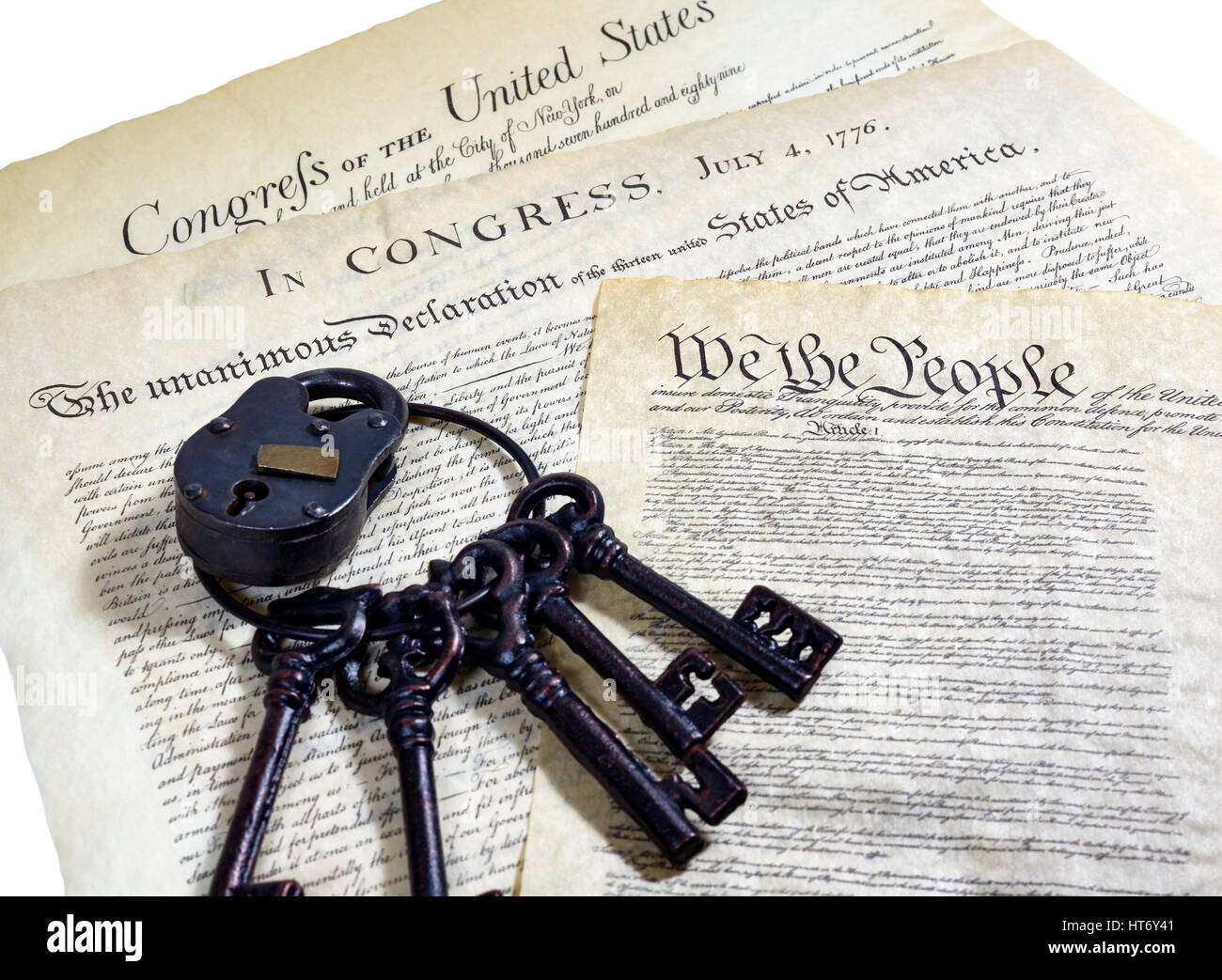 US Constitution, Declaration of Independence, Bill of Rights and ...