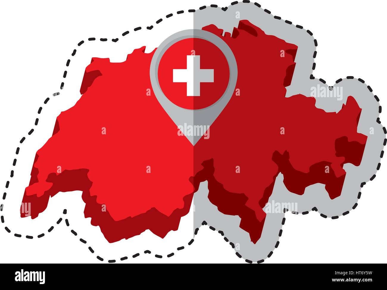 switzerland map isolated icon Stock Vector Image & Art - Alamy
