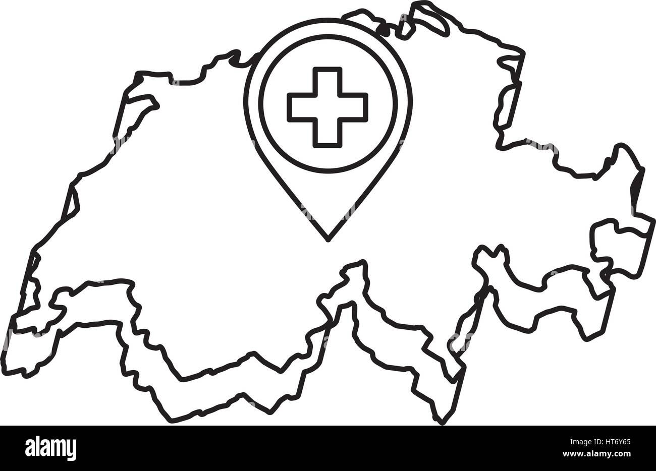 switzerland map isolated icon Stock Vector Image & Art - Alamy