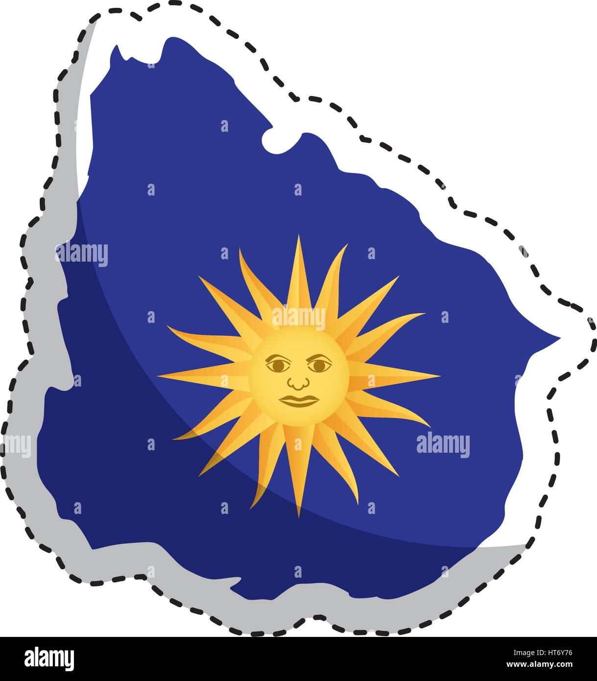 uruguay map with sun icon Stock Vector Image & Art - Alamy