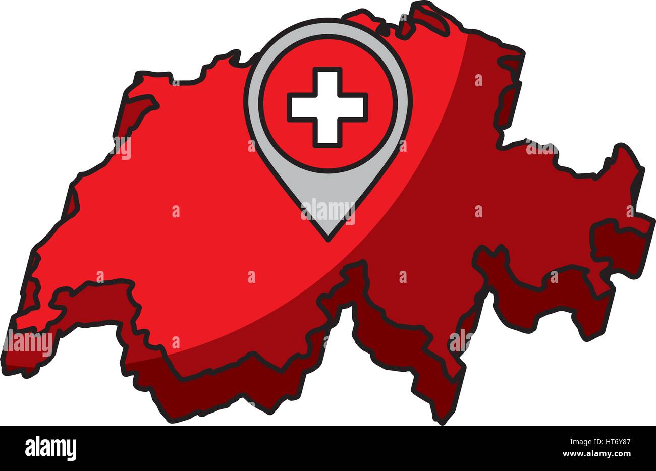 switzerland map isolated icon Stock Vector Image & Art - Alamy