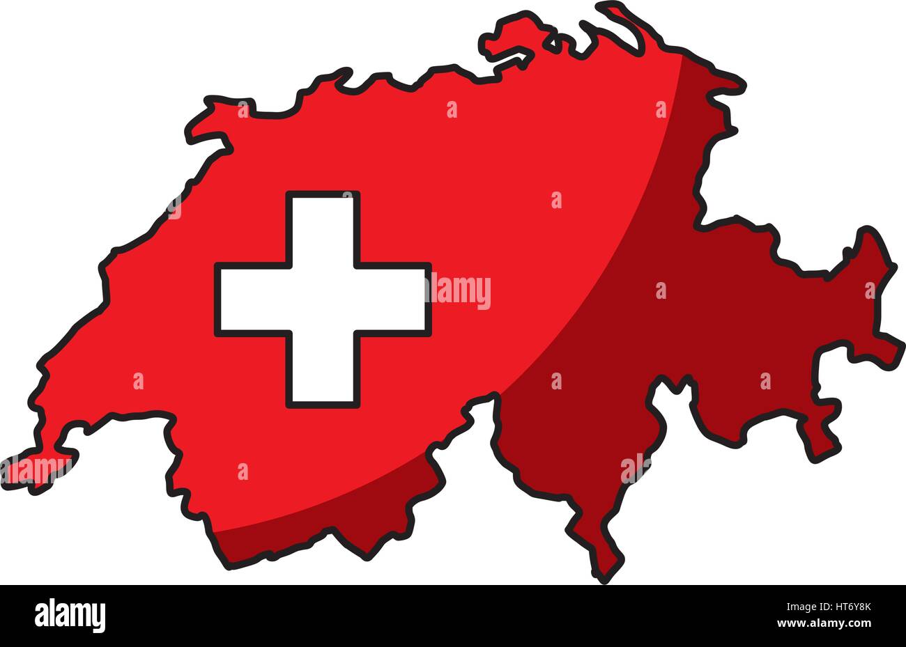 switzerland map isolated icon Stock Vector Image & Art - Alamy
