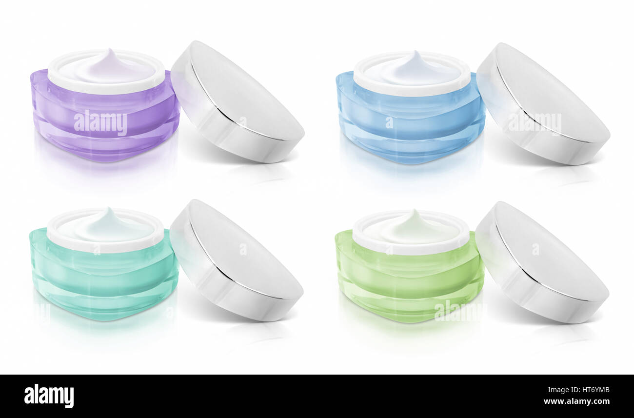 Set cosmetic cream jar Cut Out Stock Images & Pictures - Alamy