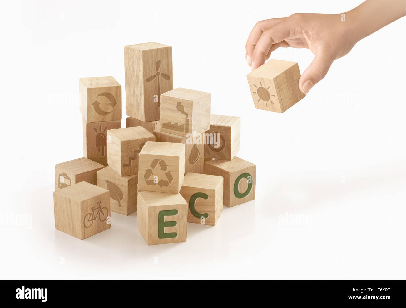 Eco & Go Green concept on isolated background Stock Photo - Alamy