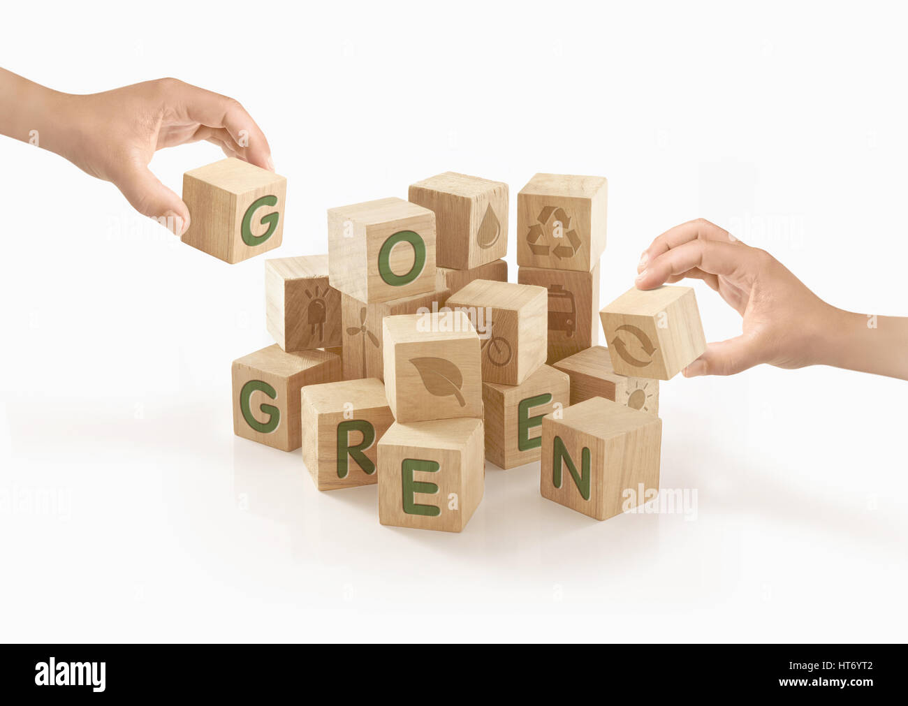 Eco & Go Green concept on isolated background Stock Photo - Alamy